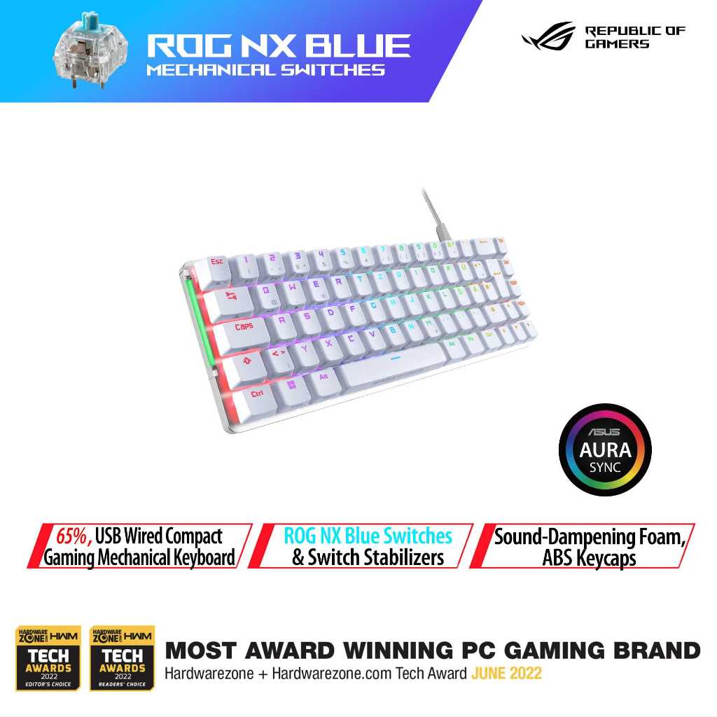 Asus M602 ROG Falchion Ace 65% RGB Compact Gaming Mechanical Keyboard ...