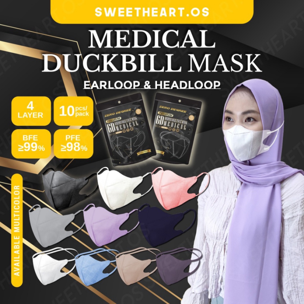 Mask Duckbill mask 3D Mask Disposable Face Mask Headloop Earloop ...