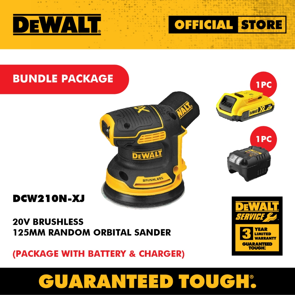 Combo package - DEWALT DCW210N-XJ BL 125mm Random Orbital 20V (Bare ...