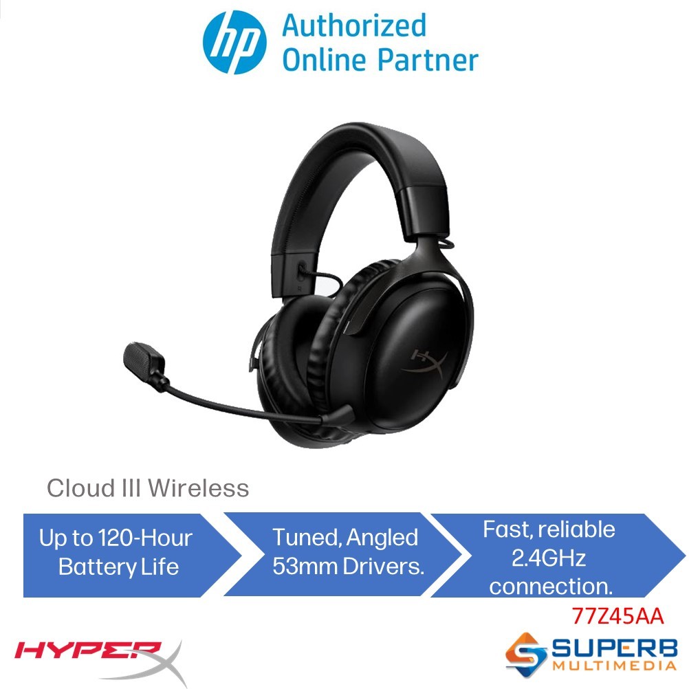 Hyperx Cloud III Wireless [BLACK / BLK+RED] [ 77Z45AA / 77Z46AA ...