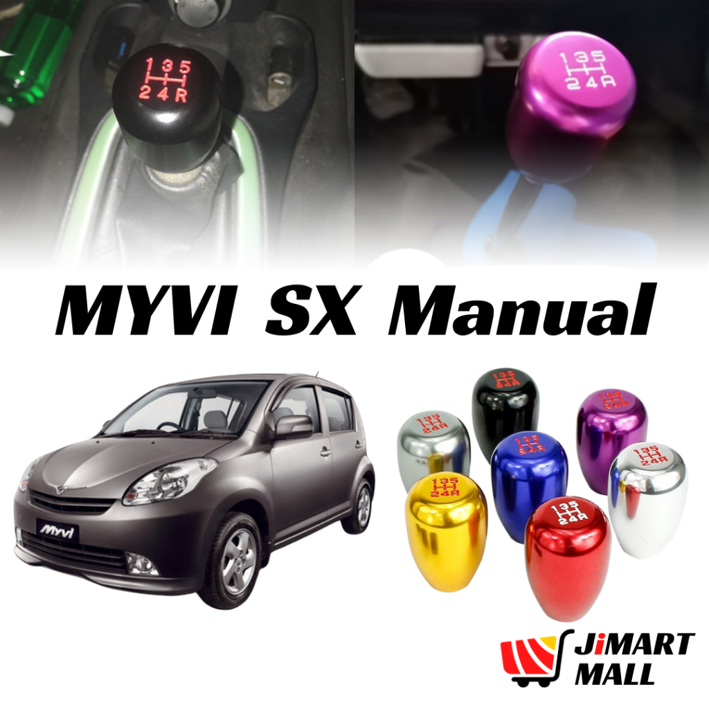 MYVI SX MT MINI GEAR KNOB Aluminum 5 Speed Type R Gear Stick Shift ...