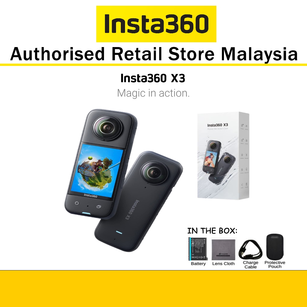 Insta360 X3 360 Pocket Camera (5.7K/30Fps Video/72MP Photo) | Shopee ...