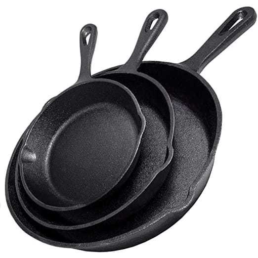 Pre-Seasoned Cast Iron Pan Frying Pan Sizzling Skillet / Kuali Besi ...