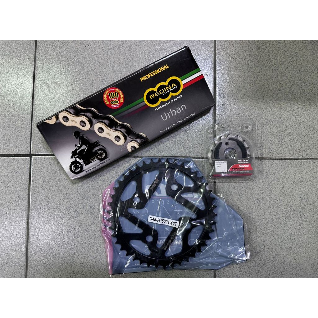 Honda RS150/RSX150 15T-42T&43T REGINA CHAIN Sprocket Set 100% ORIGINAL ...