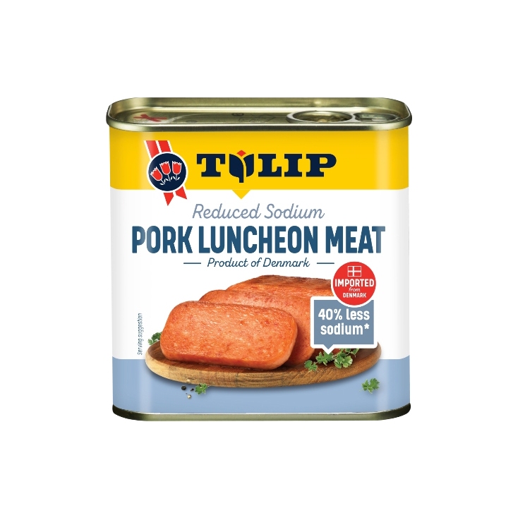Tulip Danish Premium Pork Luncheon Meat less 40% Sodium 340g | Shopee ...