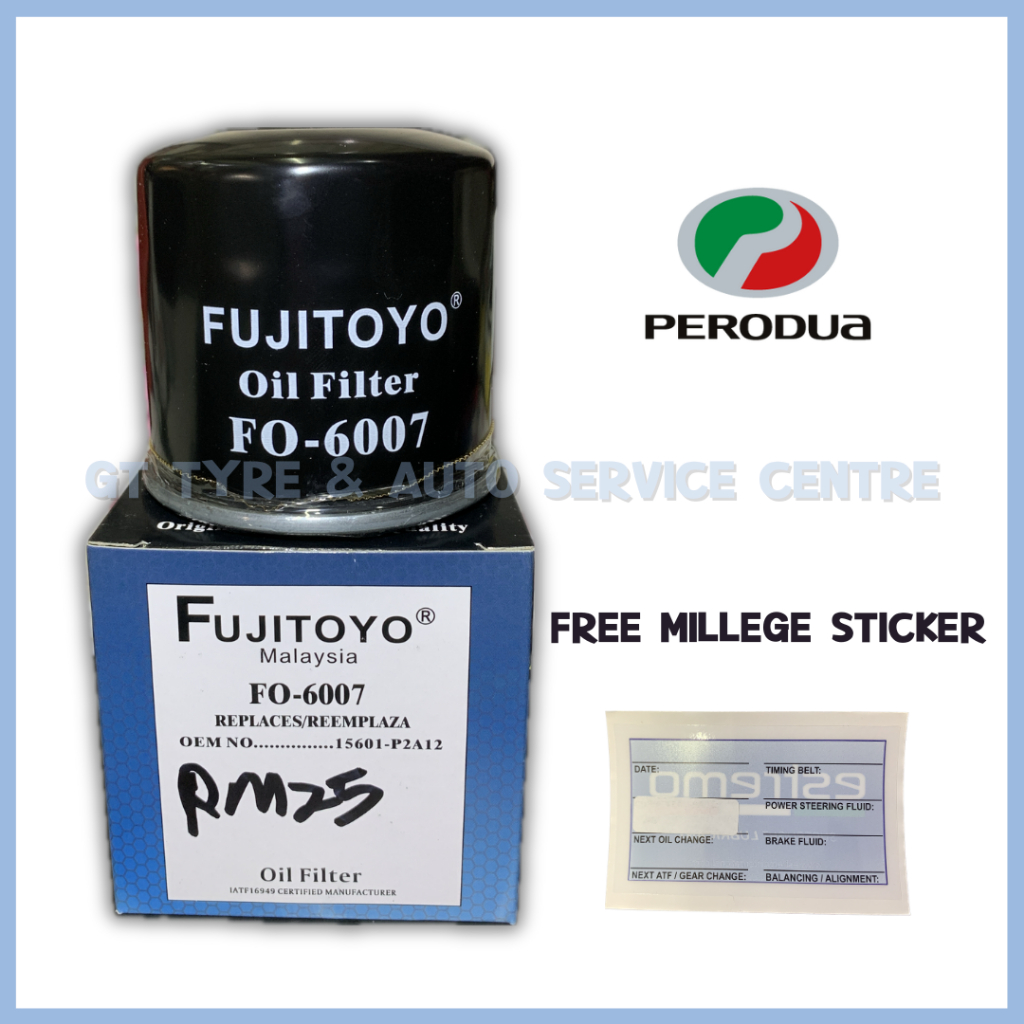 Fujitoyo new perodua oil filter new myvi D20N axia bezza FO6007 ...
