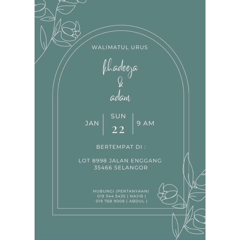 PDF KAD KAHWIN ( TERMASUK PETA DAN QR MAPS ) | Shopee Malaysia