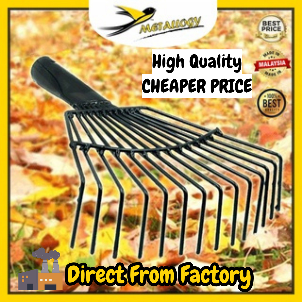 [Different Size] Metallogy Grass Claw Rake Garden Tool Leaf Small ...