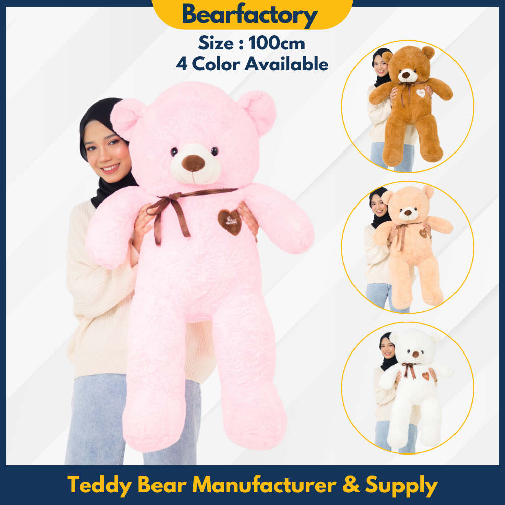 100cm/1m Giant Teddy Bear Anak Patung Beruang Comel Plush Toys Kids ...
