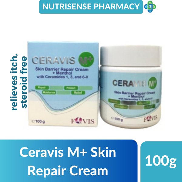 Ceravis M+ Skin Barrier Repair Cream + Menthol 100g [Ceramides Repair ...