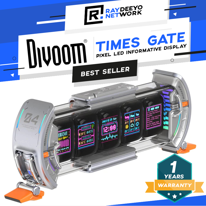 Divoom Times Gate Pixel Art Informative Display [Customizable/Digital ...