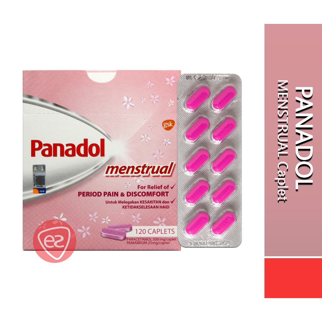 Panadol Menstrual (Paracetamol 500mg + Pamabrom 25mg) Caplet ( 20s ...