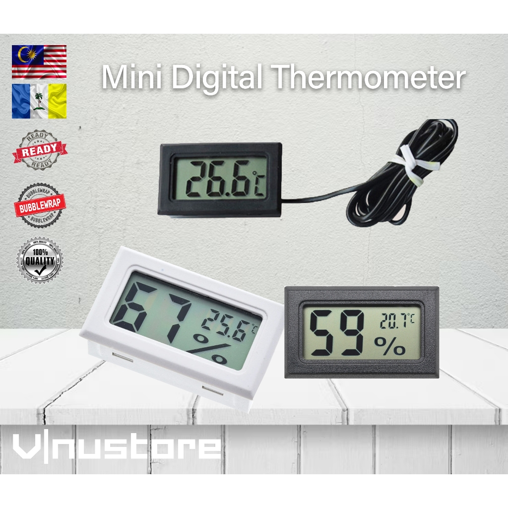 Mini Digital Humidity Thermometer LCD Display Meter Sensor Fridges ...