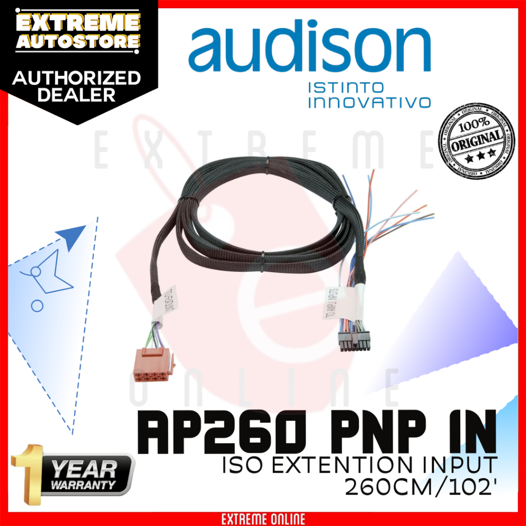 Audison AP 260P&P IN Prima Series Iso Extention Input 260cm/102 ...