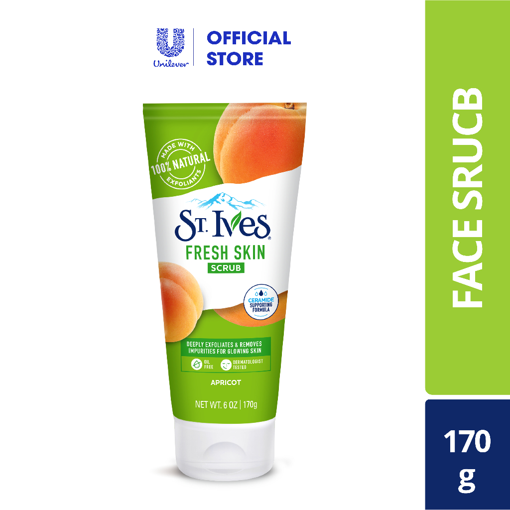 St. Ives Fresh Skin Apricot Face Scrub For Cleaning Invigorating ...