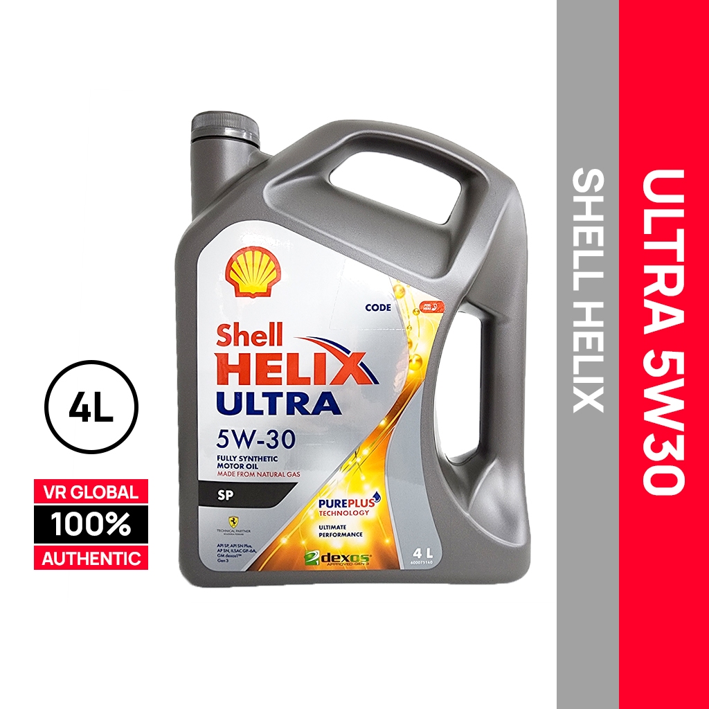 SHELL HELIX ULTRA 5W30 FULLY SYNTHETIC ENGINE OIL / MINYAK ENJIN KERETA HONG KONG 4L | Shopee ...