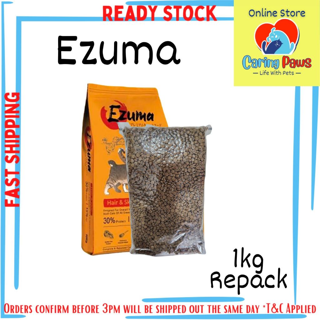 Ezuma Hair & Skin Salmon - Repack Cat Dry Food (1 kg) | Shopee Malaysia