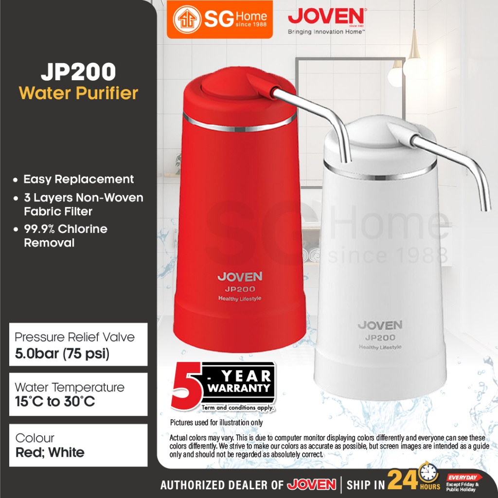 Ready Stock [JOVEN] JP200 Water Purifier (WHITE/RED) Water Filter ...