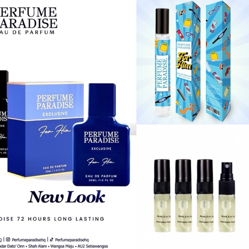 PERFUME PARADISE TESTER,PEN,EXCLUSIVE FOR HIM(MEN) 3ML,10ML,30ML ...