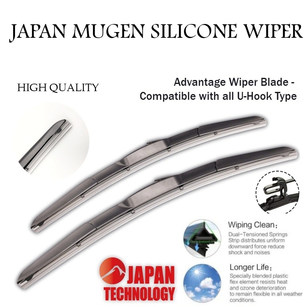 Mugen Silicone Car Wiper Windshied For Proton Perodua Honda Toyota Nissan Hyundai Myvi Axia ...
