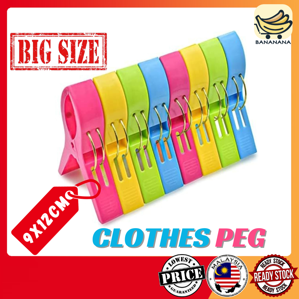 Plastic Clothes Pegs Large Strong Cloth Clip Laundry Peg Pin Hanger ...