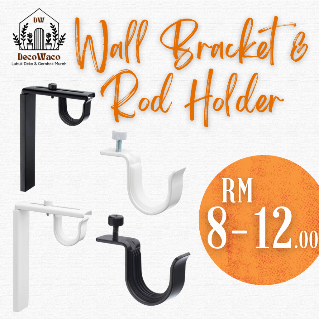 Wall bracket & Rod holder | Pendakap dinding dan pemegang rod | Shopee ...
