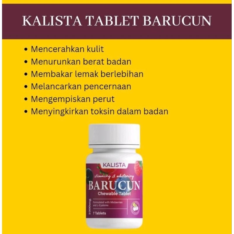 Kalista Barucun tablet Kurus untuk Bakar Lebihan Lemak, dtox ...