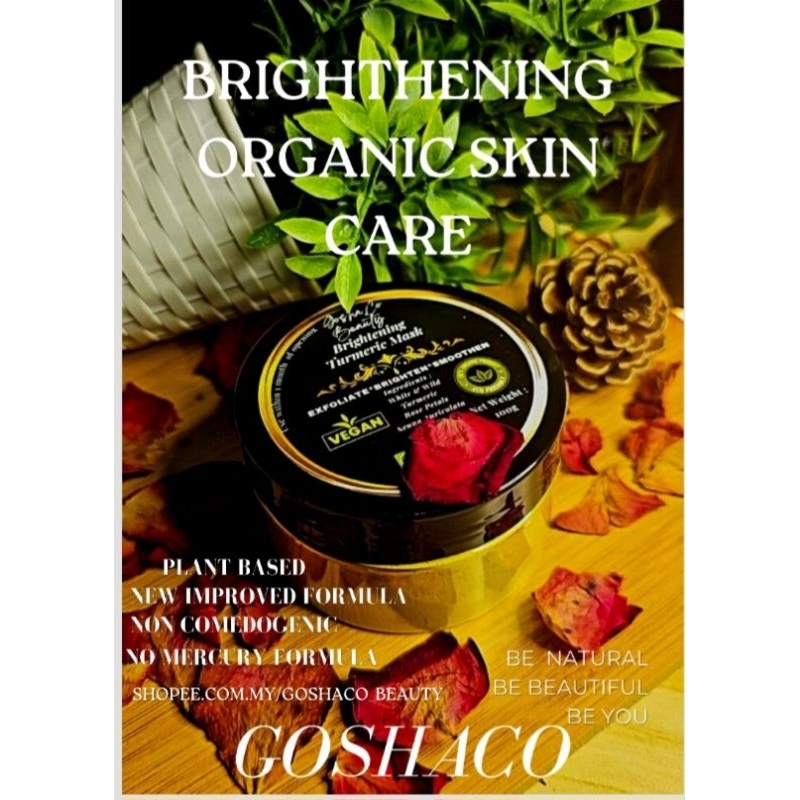 Goshaco Masker Kunyit Liar Anti Acne Cerah Muka/Badan/Organic/100g/20g ...