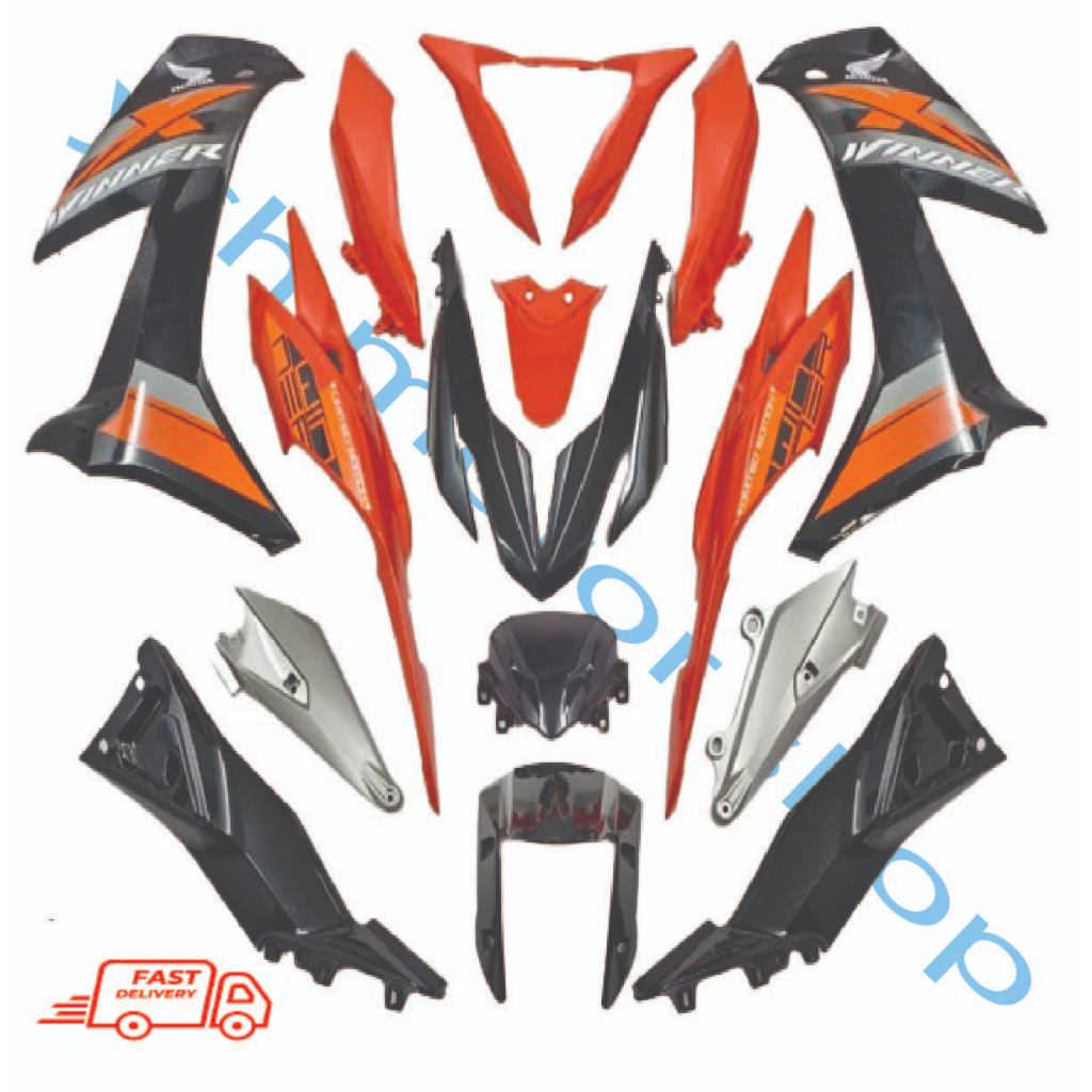 HONDA RSX 150 RS-X 150 RSX150 ORANGE WHITE SILVER OEM BODY COVER SET ...