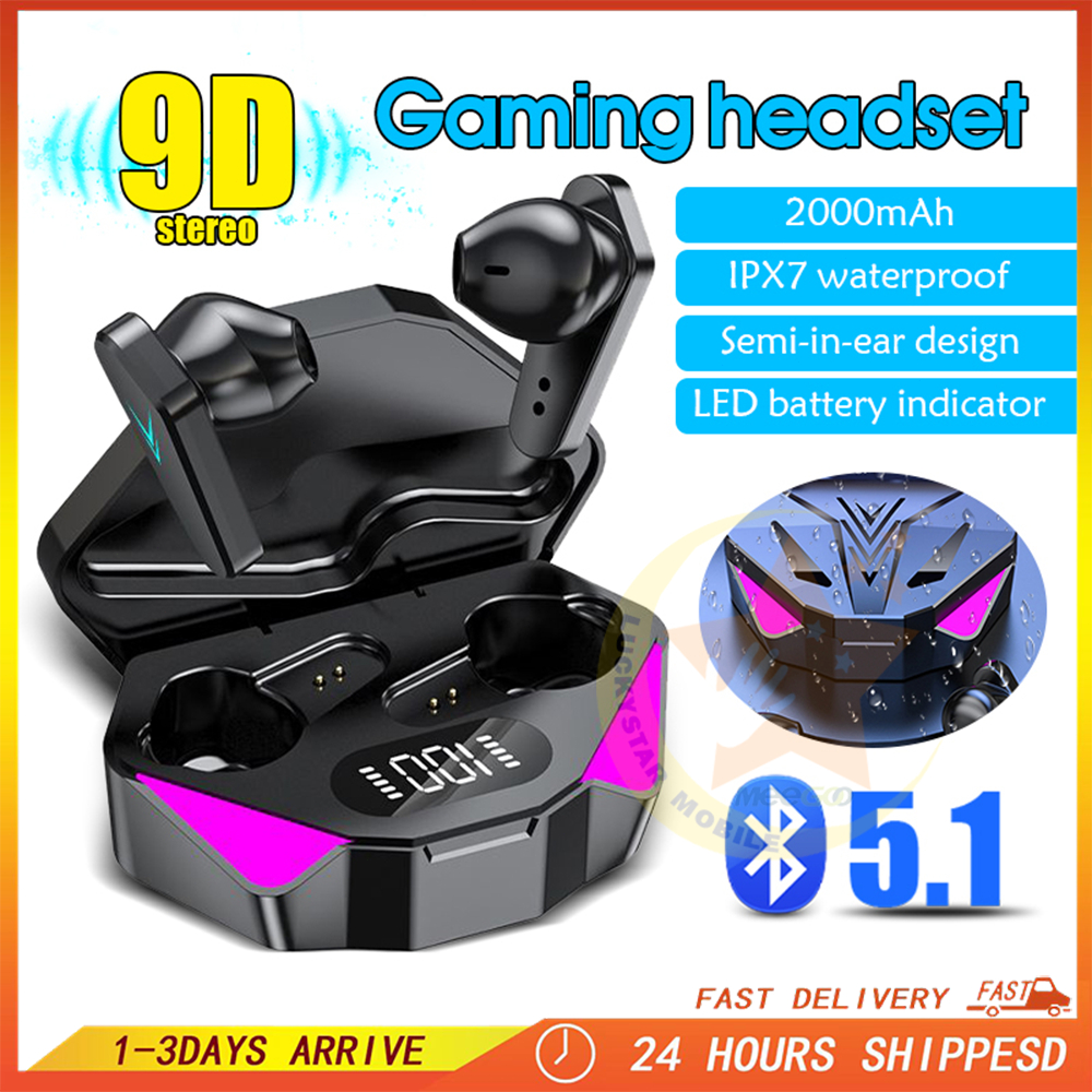 X15 TWS Wireless Gaming Earphone Bluetooth 5.1 Low Latency Touch ...