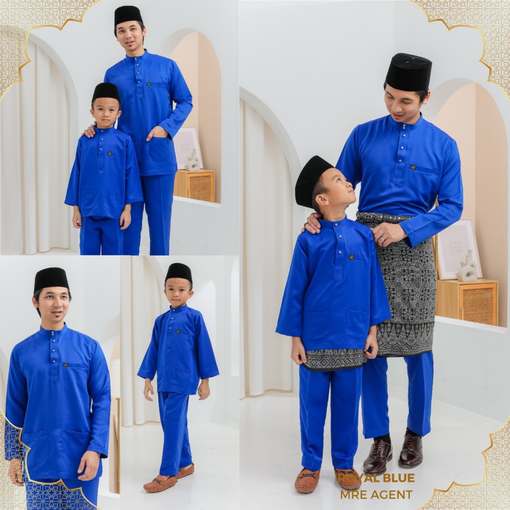 BAJU MELAYU MODEN BAJU RAYA POKET 3 / TIADA PESAK / DEWASA / KANAK ...