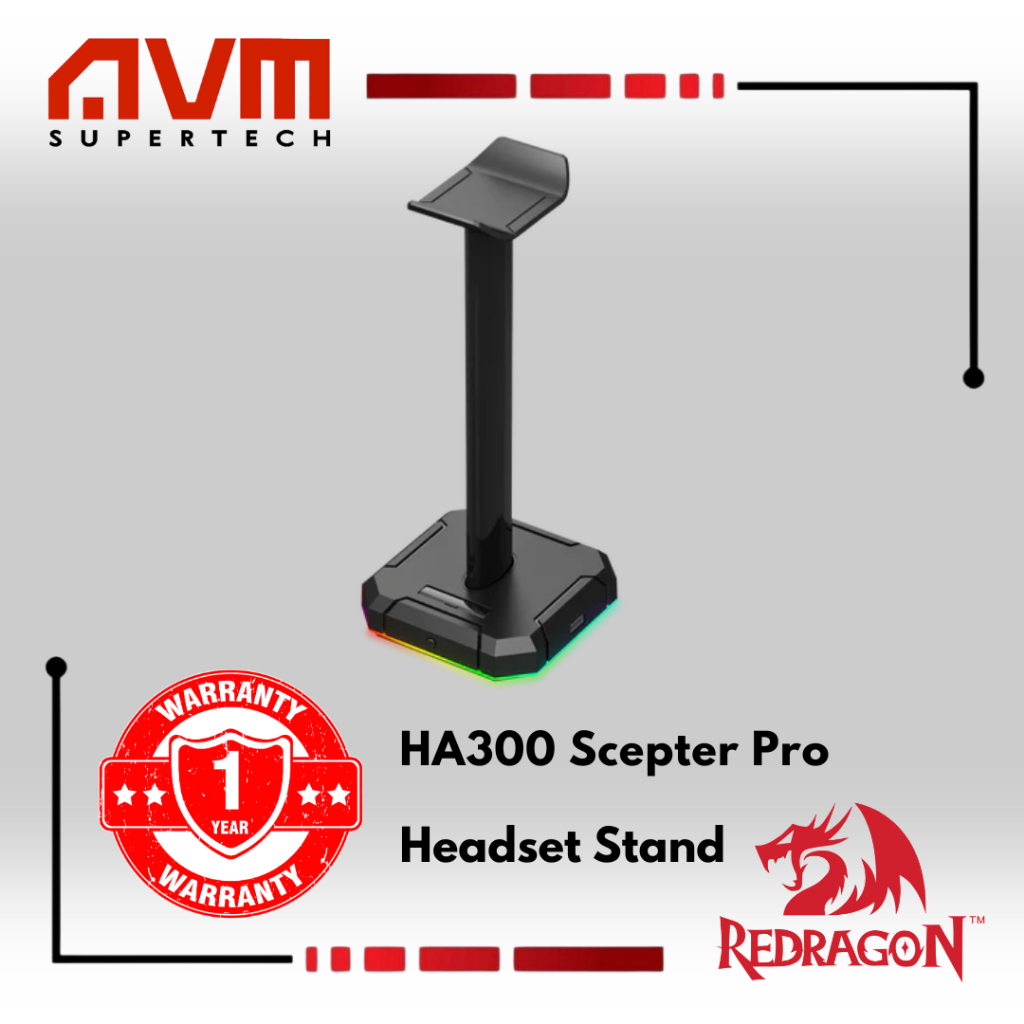 AVM REDRAGON HA300 Scepter Pro Headset Stand RGB Backlit | Shopee Malaysia