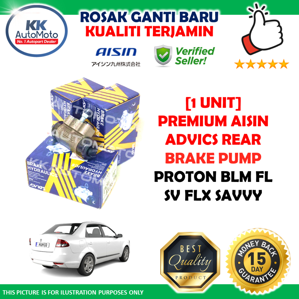 Proton Saga BLM FL FLX SV Savvy 1 Biji Premium Aisin Advics Rear Brake ...