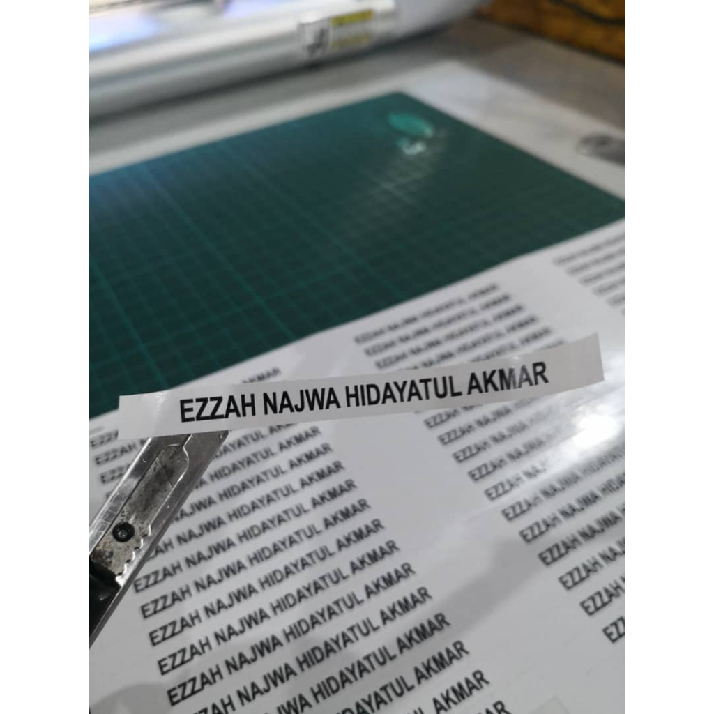 Sticker Nama/Sticker Nama Buku (64-108pcs - bergantung pada panjang ...