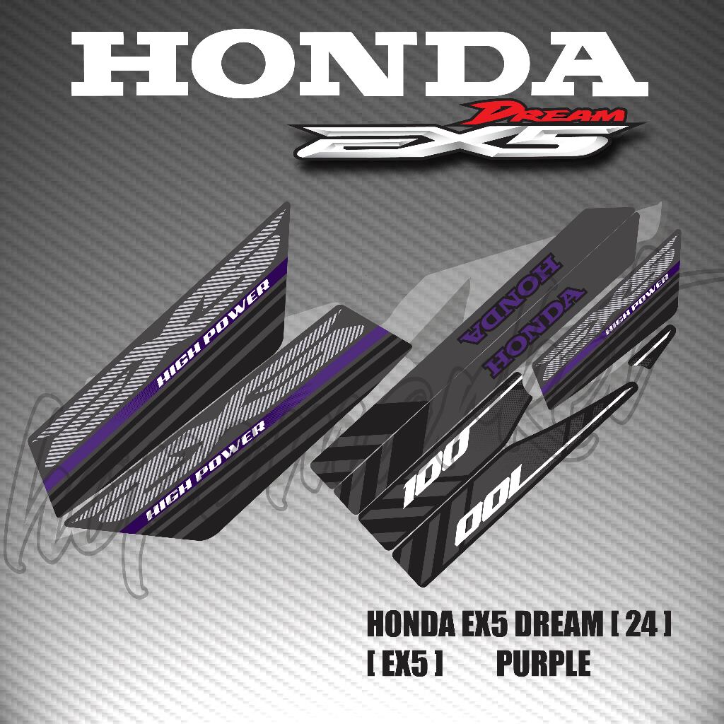 STRIPE MOTOR HONDA EX5 BATMAN (24) CUSTOM DESIGN BODY STICKER ( READY ...