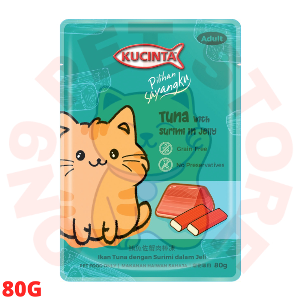 KUCINTA 80G Pouch Cat Food/ Wet Cat Food/ Makanan Kucing/ Pet Food ...