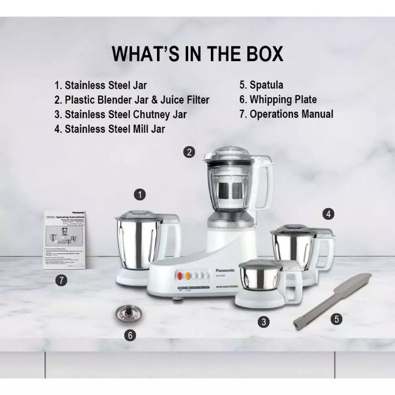 PANASONIC AC-400 MIXER AND GRINDER,4 IN 1. | Shopee Malaysia