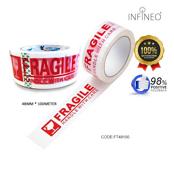 Heavy Duty Adhesive Fragile Tape OPP Packing Tape 48mm x 100 meter ...