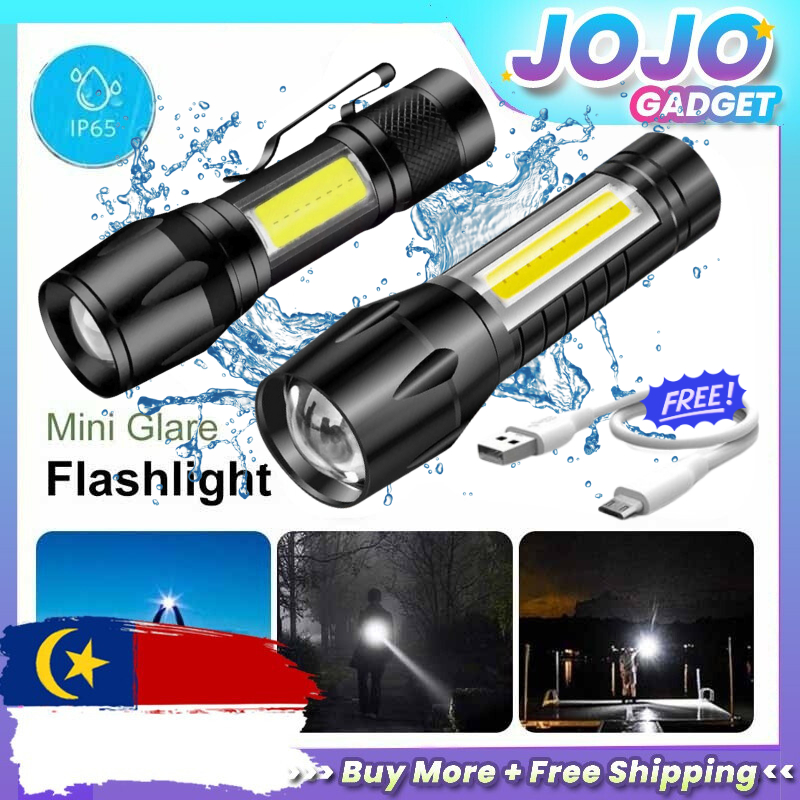 Rechargeble Torch Light Zoomable Flashlight 3 Modes Outdoor Lighting ...