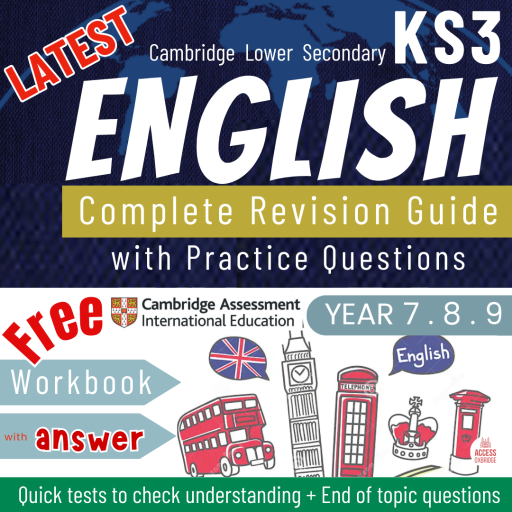 K8 Latest KS3 English Revision and Practice + Workbook + Answer | Year ...