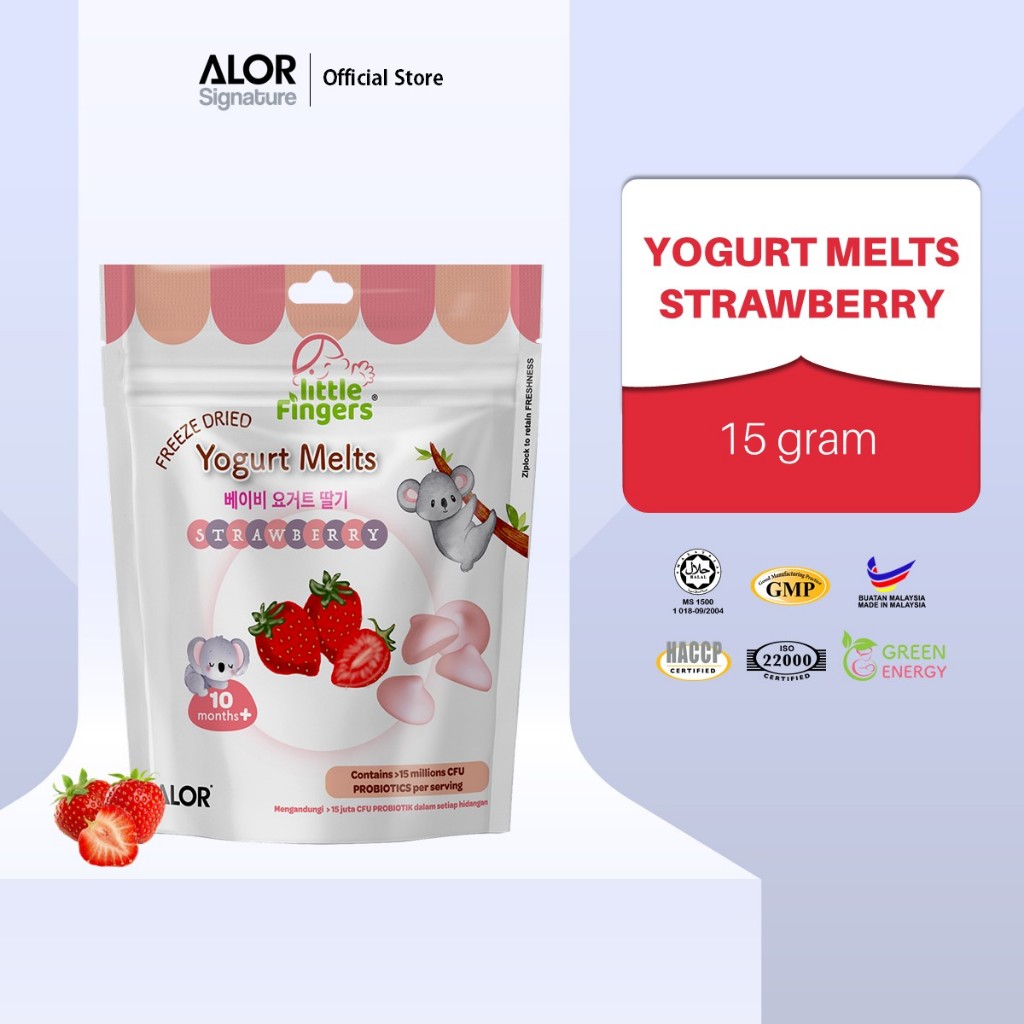 Alor Little Fingers - Freeze Dried Strawberry Yogurt Melts (10 month ...