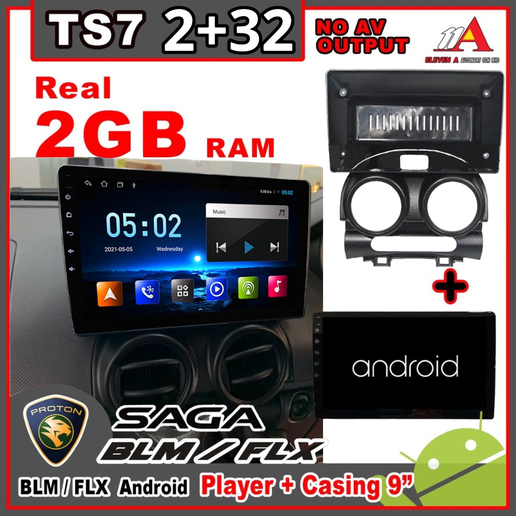 [TS7/T100/T133] Proton Saga FLX BLM Upper Style Android Car Player 9 ...