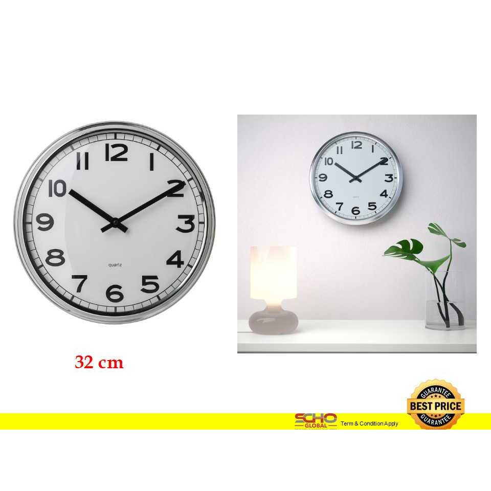 IKEA-PUGG Wall clock, low-voltage/stainless steel, 32 cm | Shopee Malaysia