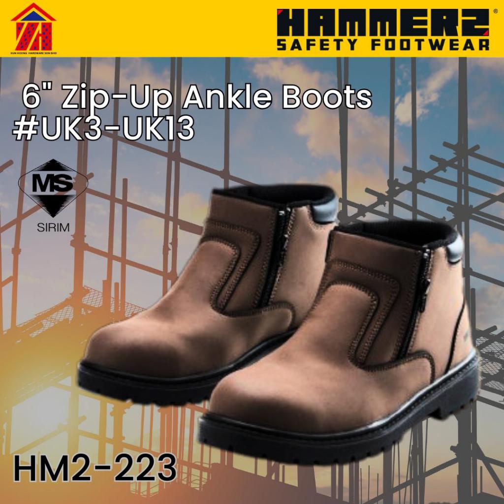 L MALL Hammer2 HM2-223 Safety Shoes 6" Zip-Up Boots Safety Kasut UK3-UK13 | Shopee Malaysia