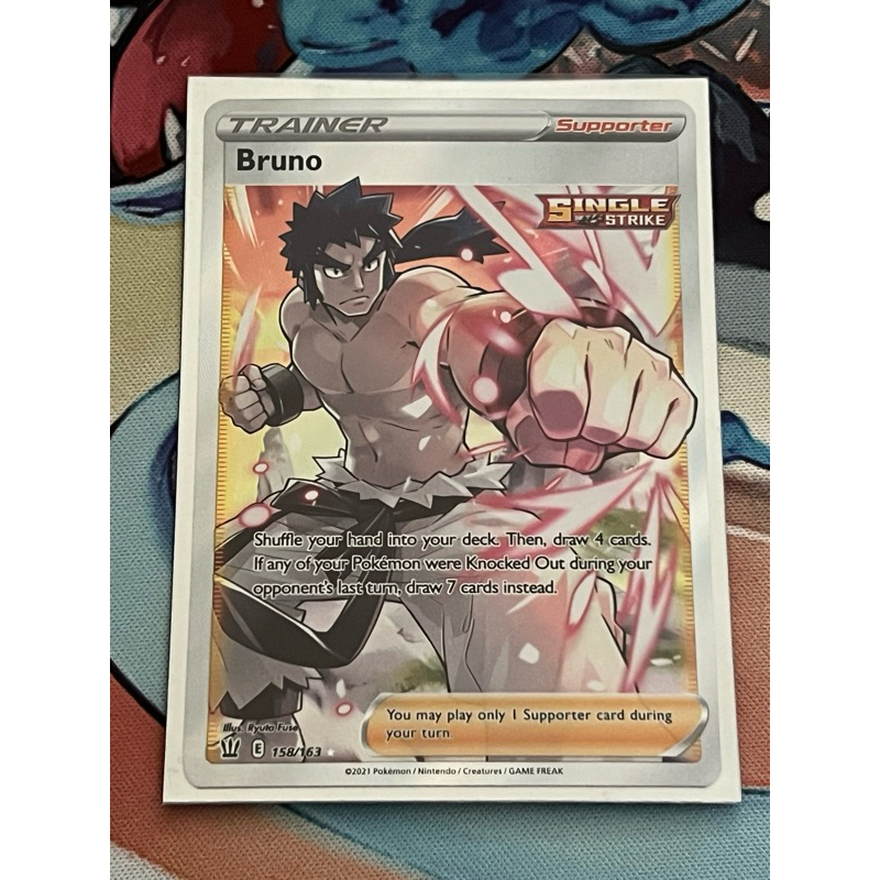 Pokemon TCG SS05 Battle Styles - Bruno - 158/163 - Full Art Ultra Rare ...