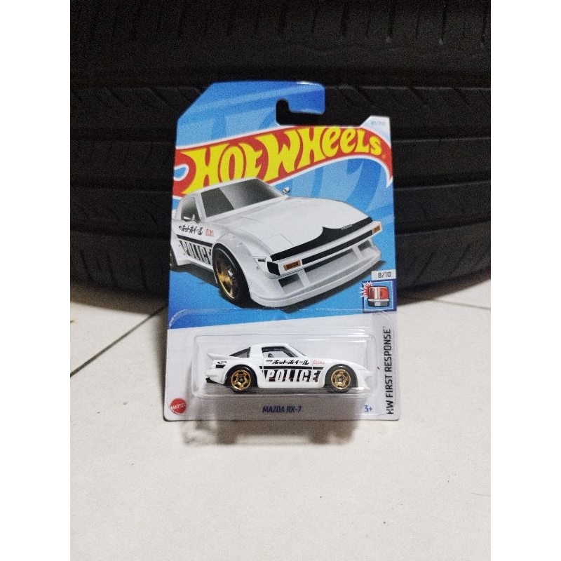 Hot wheels mainline Mazda FB RX7 police | Shopee Malaysia