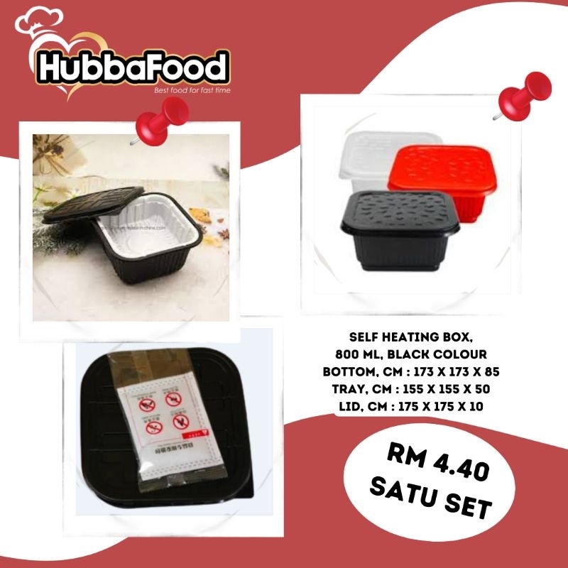 🔥Ready Stock🔥SELF HEATING CONTAINER LUNCH BOX + WARMER /TRAVEL PACK ...
