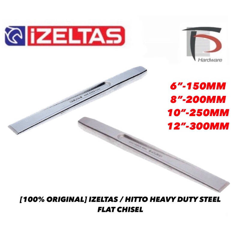 [100% ORIGINAL] IZELTAS / HITTO HEAVY DUTY STEEL FLAT CHISEL | Shopee ...