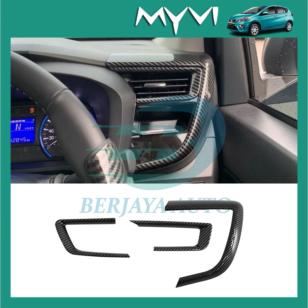 Perodua Myvi (2017-2024) Carbon Fiber Dashboard Frame Cover Garnish ...