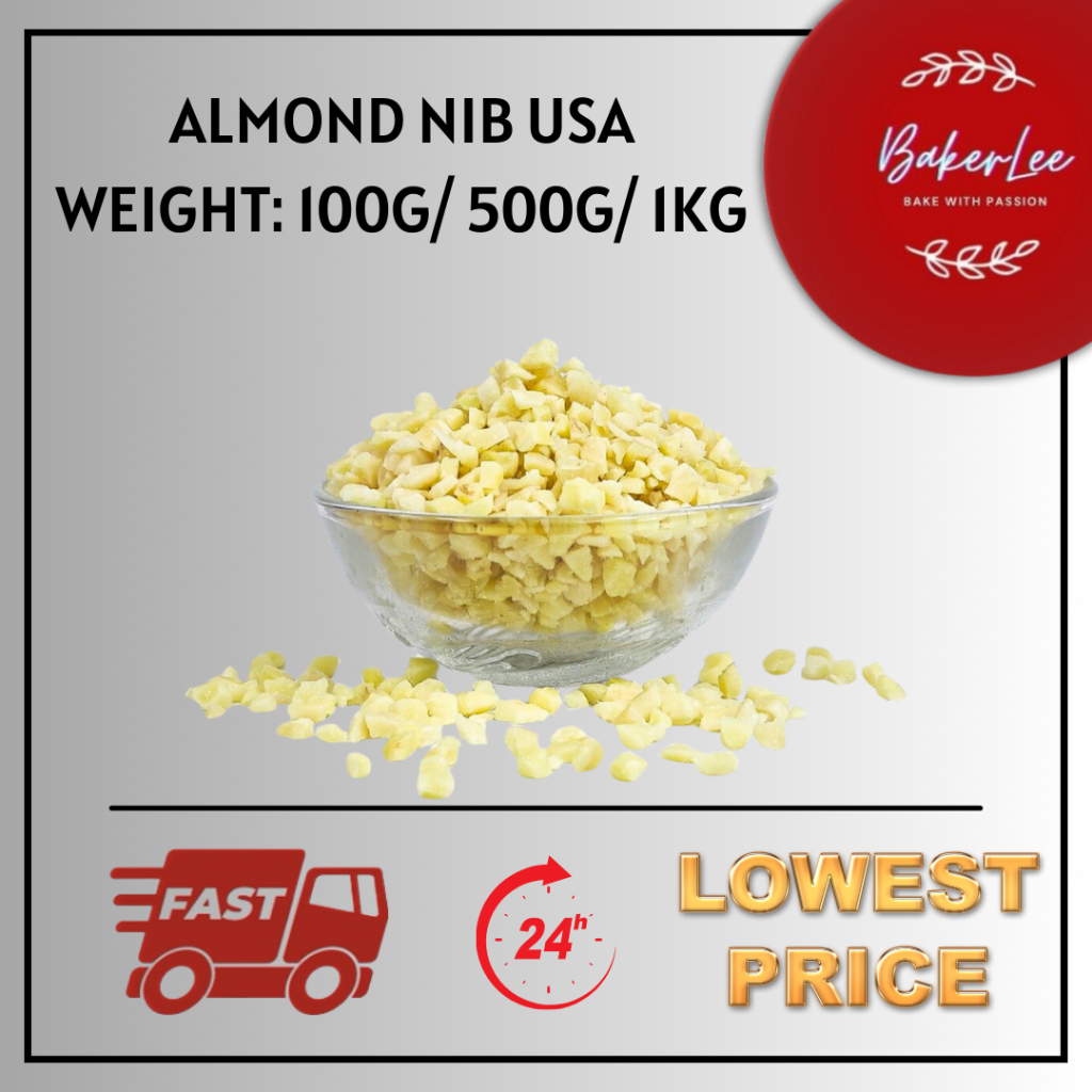 IMPORTED ALMOND NIBS USA / 1KG KACANG BADAM CINCANG / NO PRESERVATIVE ...
